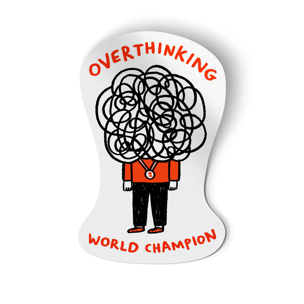 GEMMA CORRELL Overthinking World Champion Sticker – The Scenery Shop